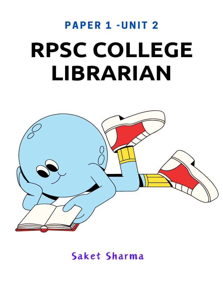 RPSC College Librarian Paper 1 - Unit 2 | PDF | Digital Library | Libraries