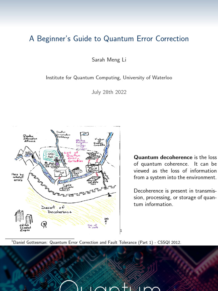 QSYS2022 19 QErrorCorrection Slides | PDF | Quantum Computing | Theoretical Physics