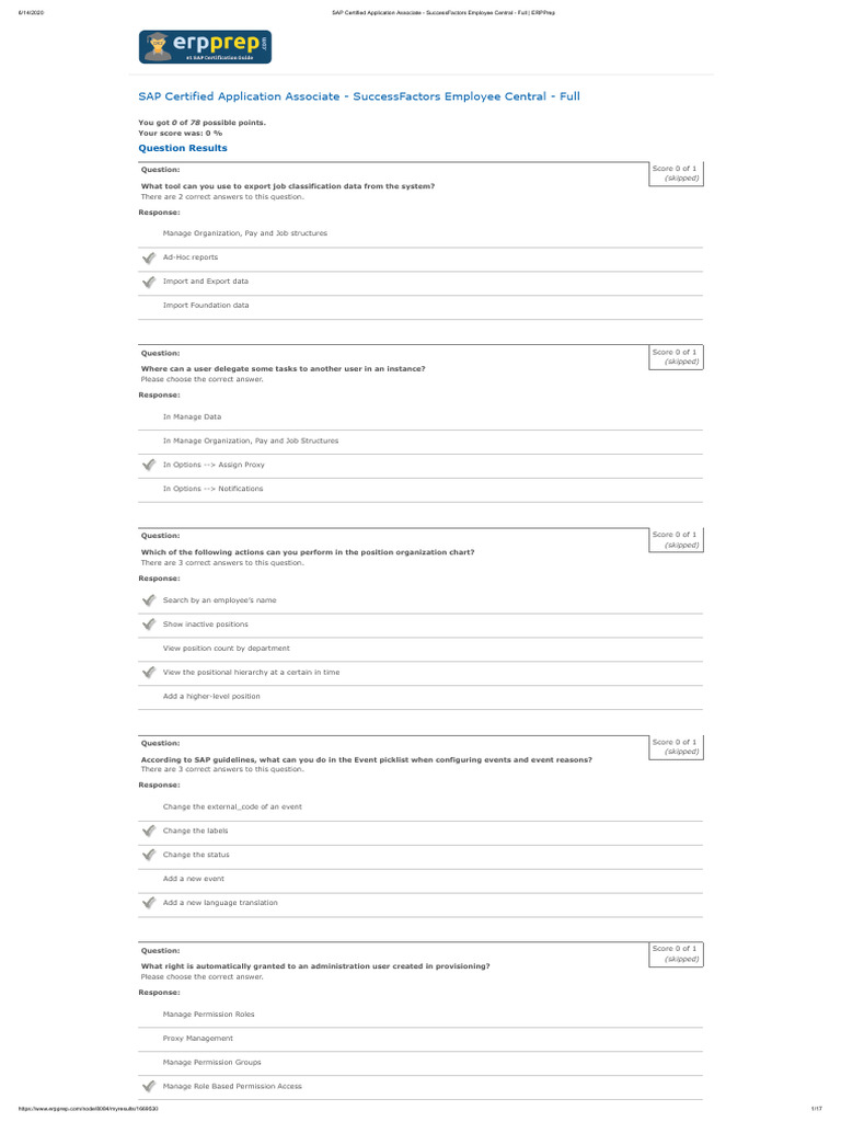 SuccessFactors Employee Central (EC) Certification Dump -2 | PDF | Xml ...