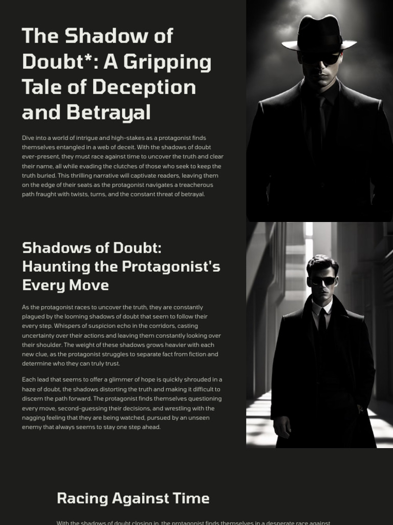 The Shadow of Doubt A Gripping Tale of Deception and Betrayal | PDF ...