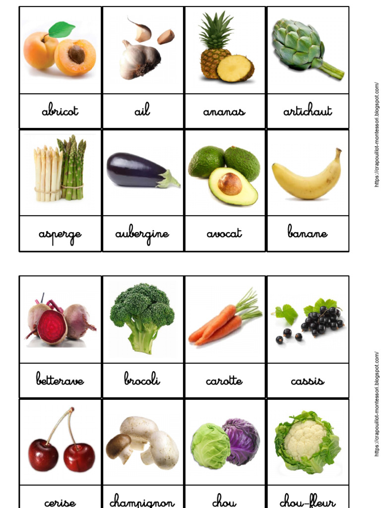 Fruits&Legumes CARTES | PDF
