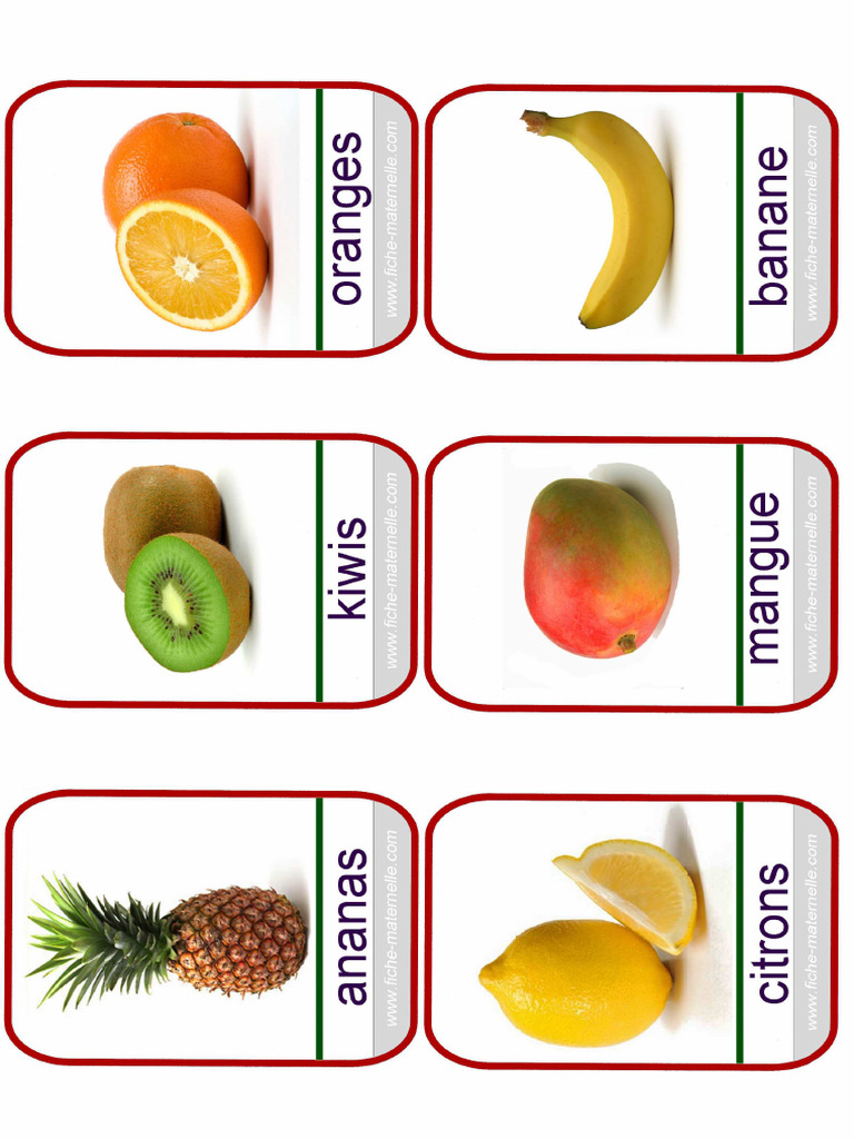 Imagier Fruits | PDF