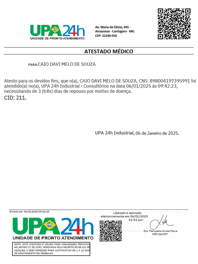 Atestado Digital Upa PDF | PDF