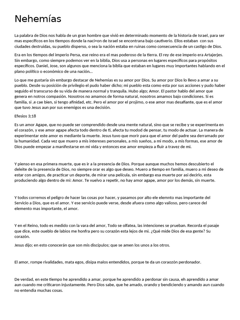 Nehemías | PDF | Amor | Dios