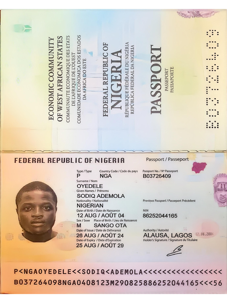 Passport Data Page | PDF