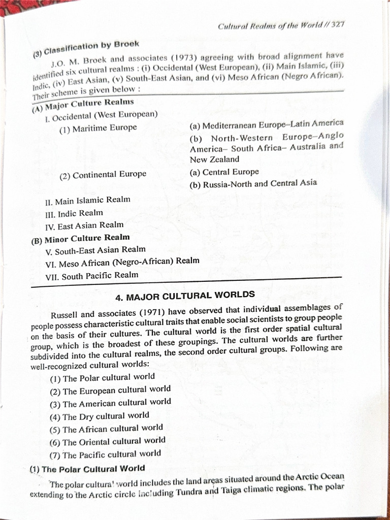 Major cultural world | PDF