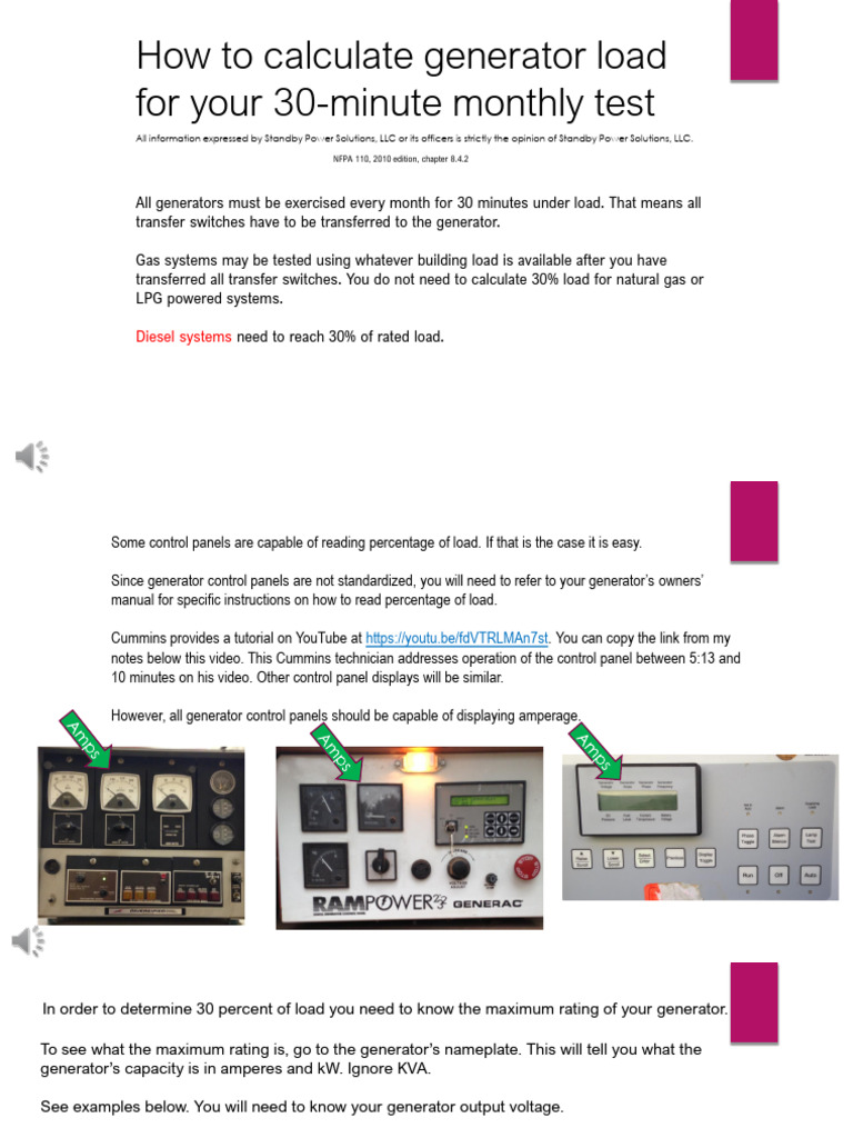 How To Calculate Generator LoadPDF | PDF | Electric Current | Electricity