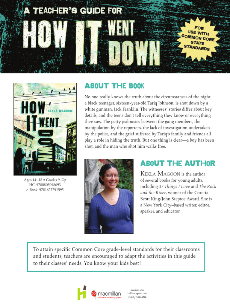 How It Went Down Common Core Guide | PDF