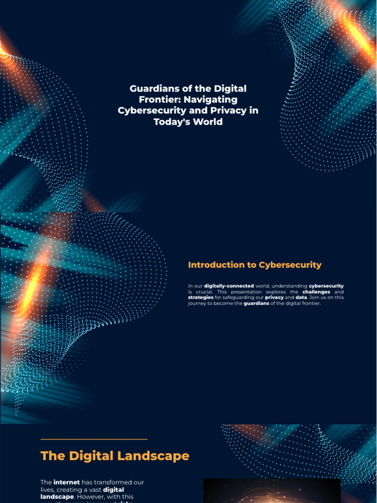 Slidesgo Guardians of The Digital Frontier Navigating Cybersecurity and Privacy in Todays World ...