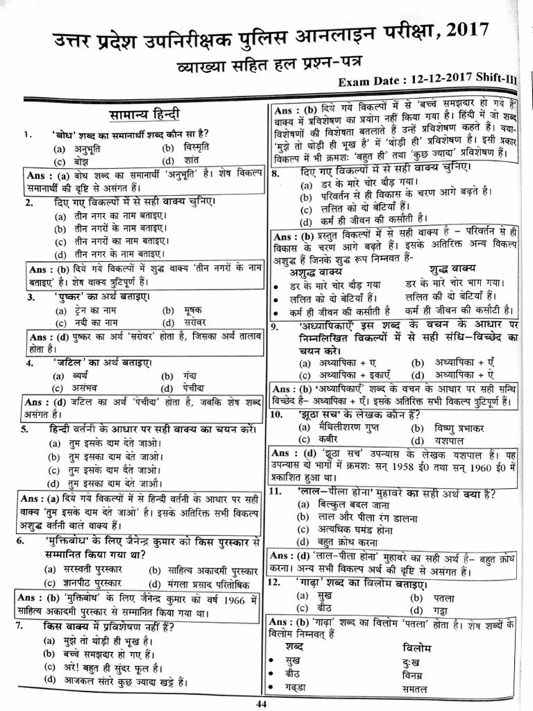 Exam Paper Analysis 2017 | PDF