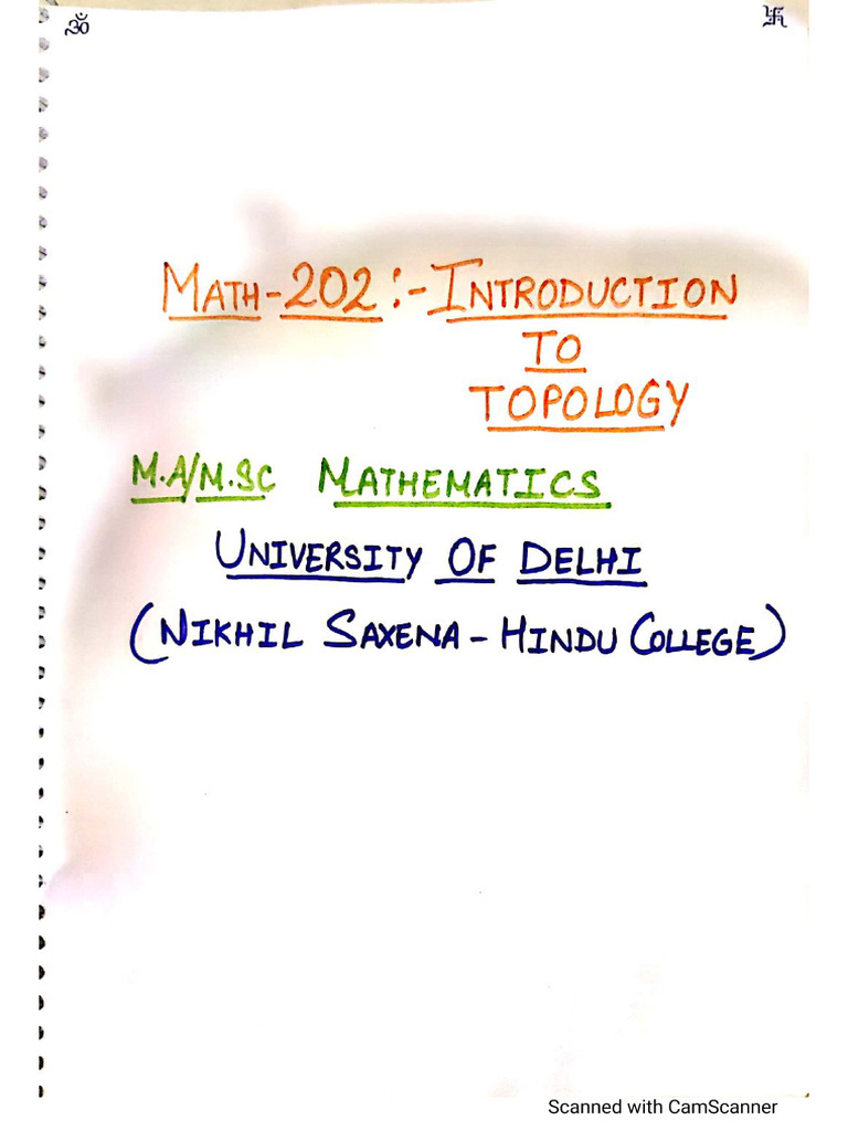 Introduction To Topology | PDF