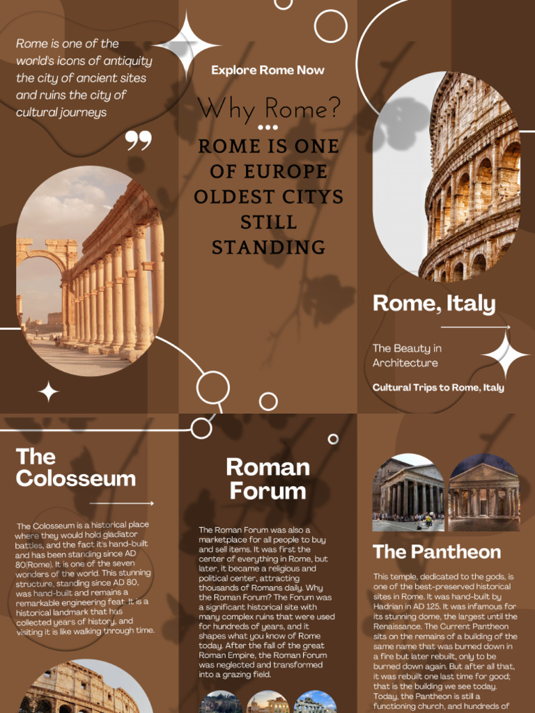 Brown Creative World City Tour Trifold Brochure | PDF