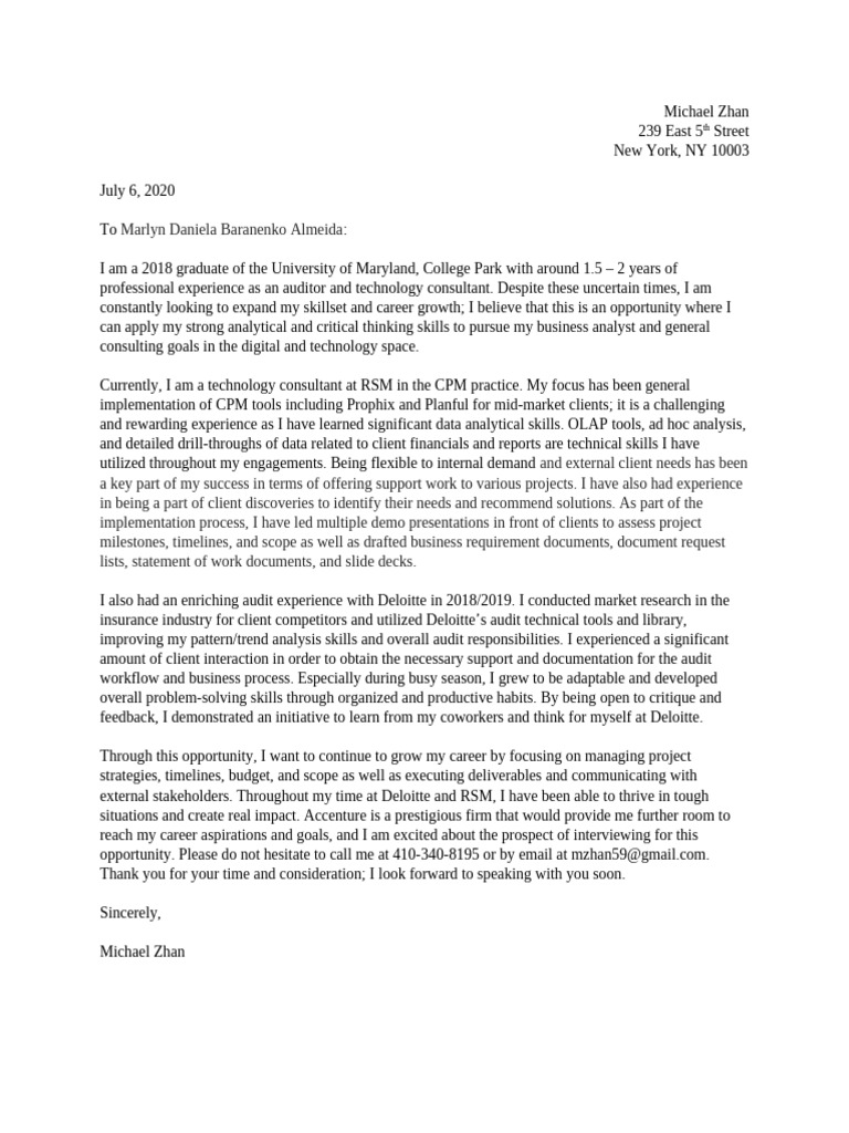 Accenture Entry Level Cover 2020 | PDF | Audit | Consultant