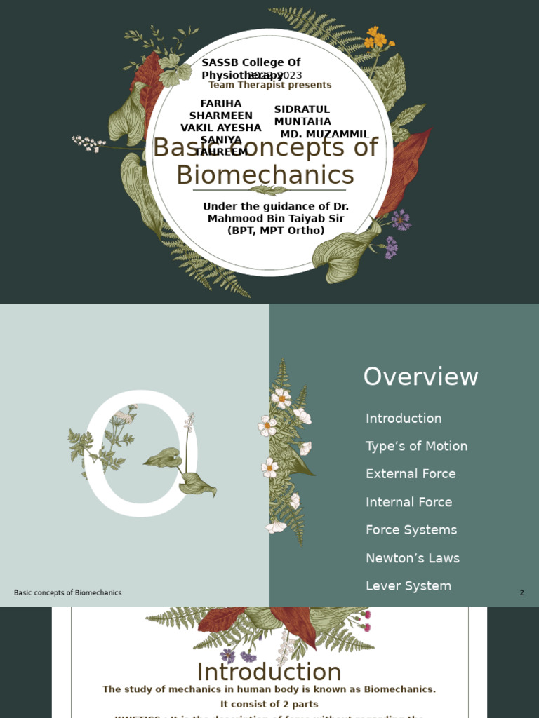 Basic Concepts of Biomechanics | PDF | Force | Torque