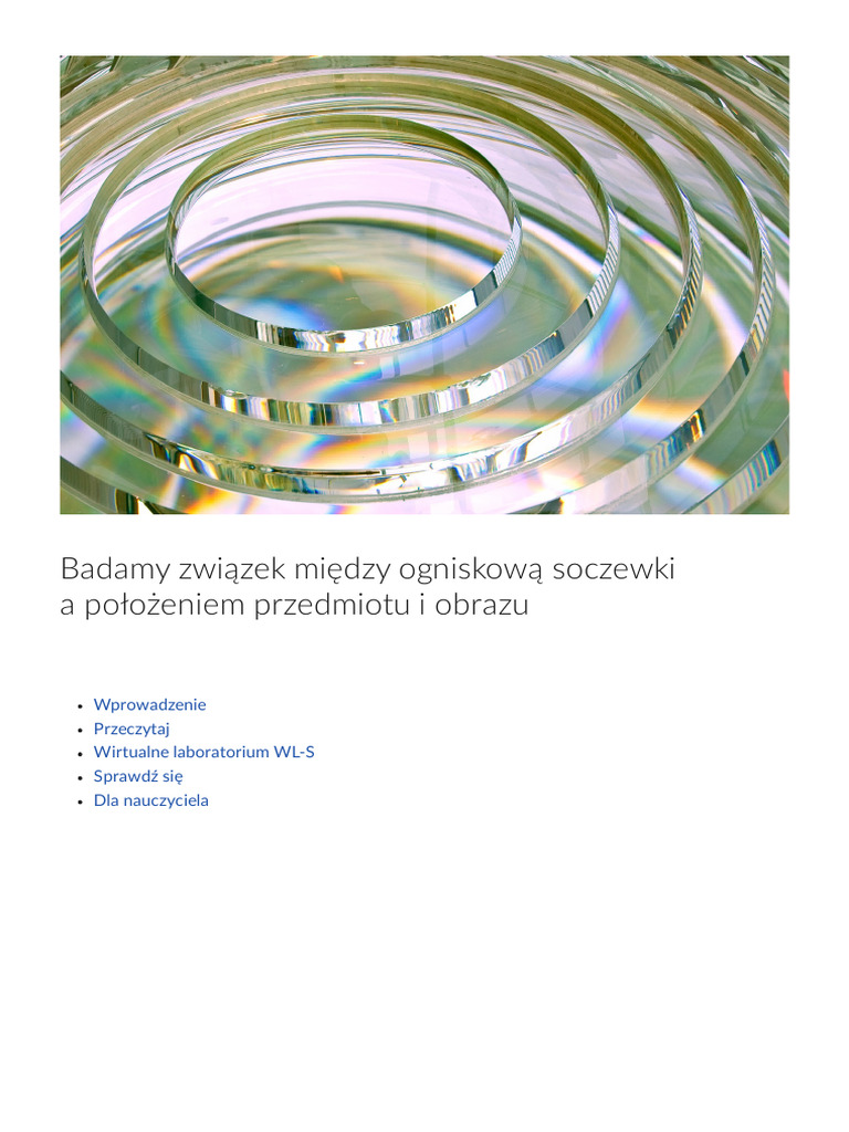 Badamy_zwiazek_miedzy_ogniskowa_ | PDF Badamy_zwiazek_miedzy_ogniskowa_ | PDF