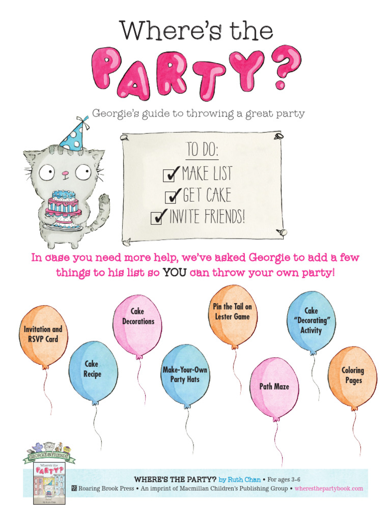 wheres-the-party-activity-kit | PDF | Flour | Foods
