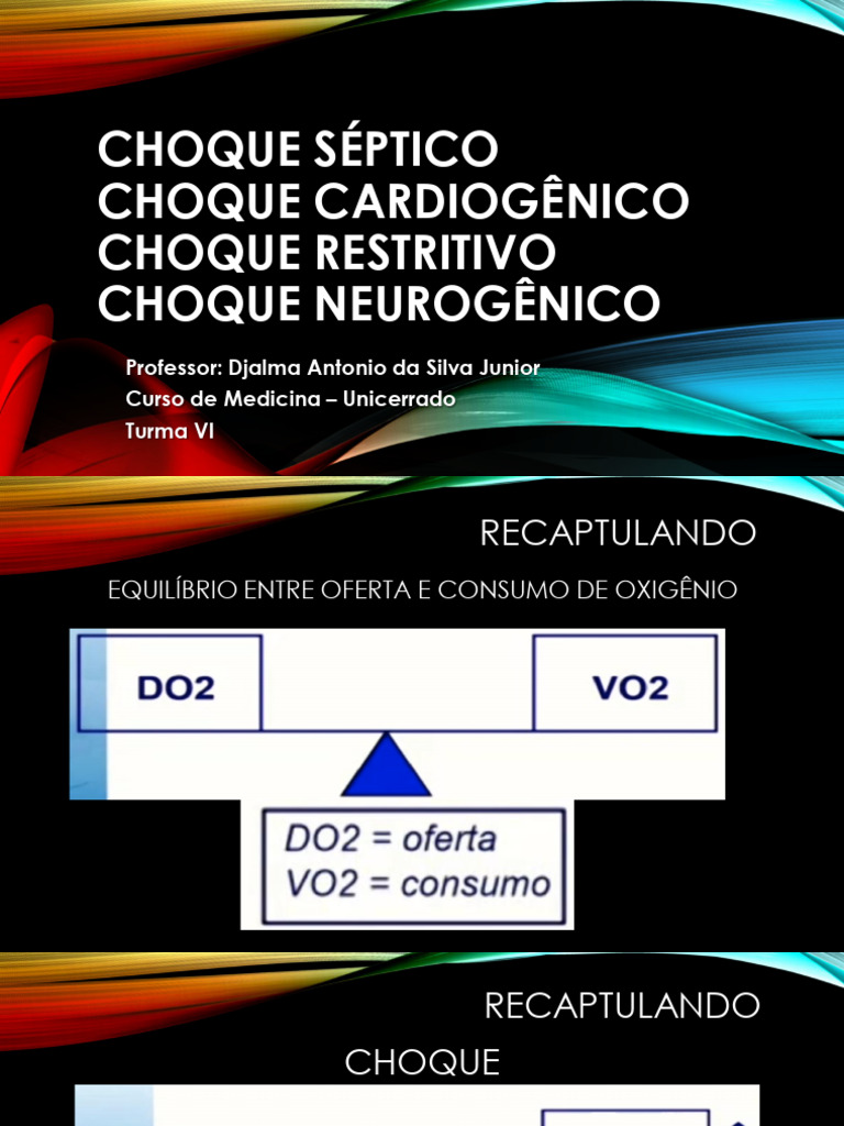 Tipos de Choque: Diagnóstico e Tratamento | PDF | Sepse | Choque ...
