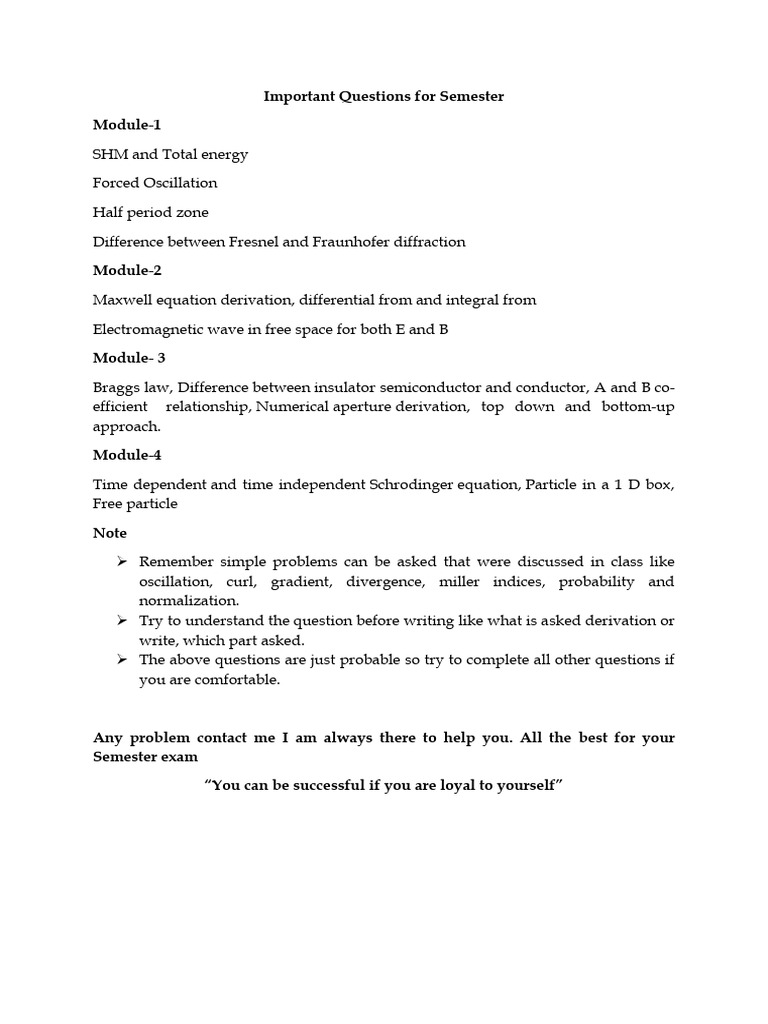 Semester Imp Q | PDF