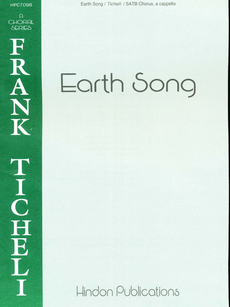 03 - Frank Ticheli - Earth Song | PDF | Pitch (Music) | Elements Of Music