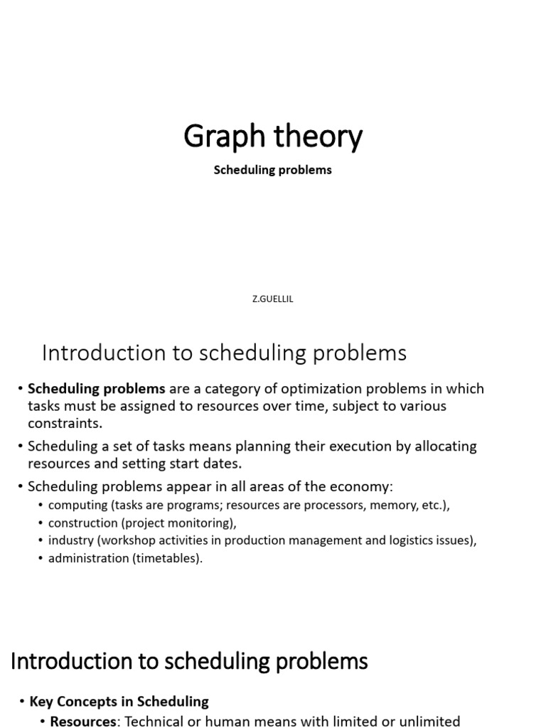 7-Graph Theory-Scheduling Problems | PDF | Scheduling (Production ...