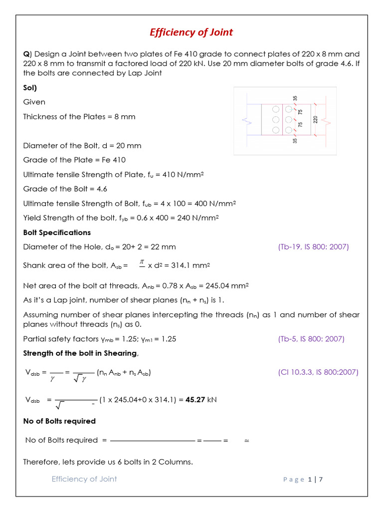 Structural Joint Design Guide | PDF | Screw | Continuum Mechanics