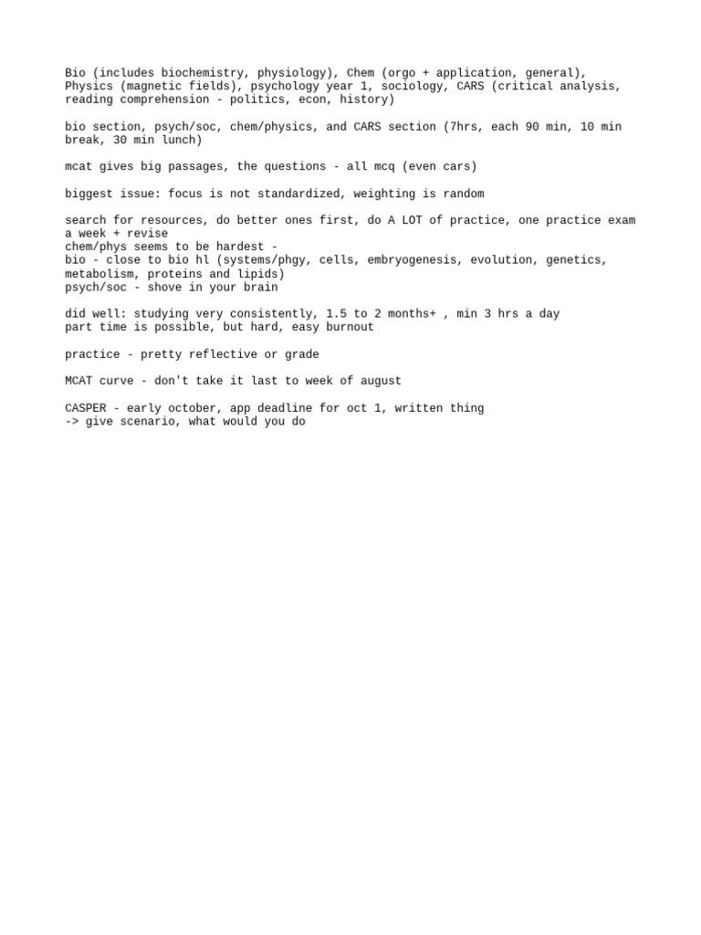 MCAT Study Guide: Tips and Strategies | PDF