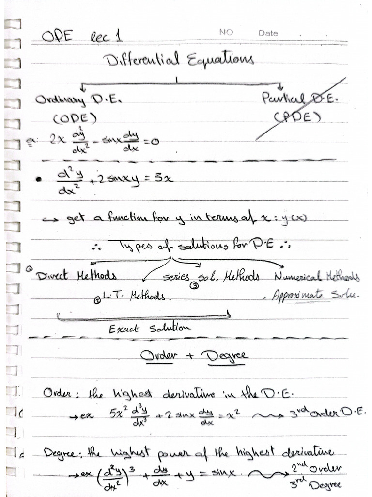 Lecture 1 ODE_240929_221227 | PDF
