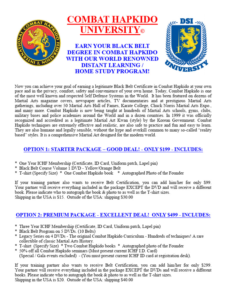 Combat Hapkido Black Belt Program | PDF | East Asian Martial Arts