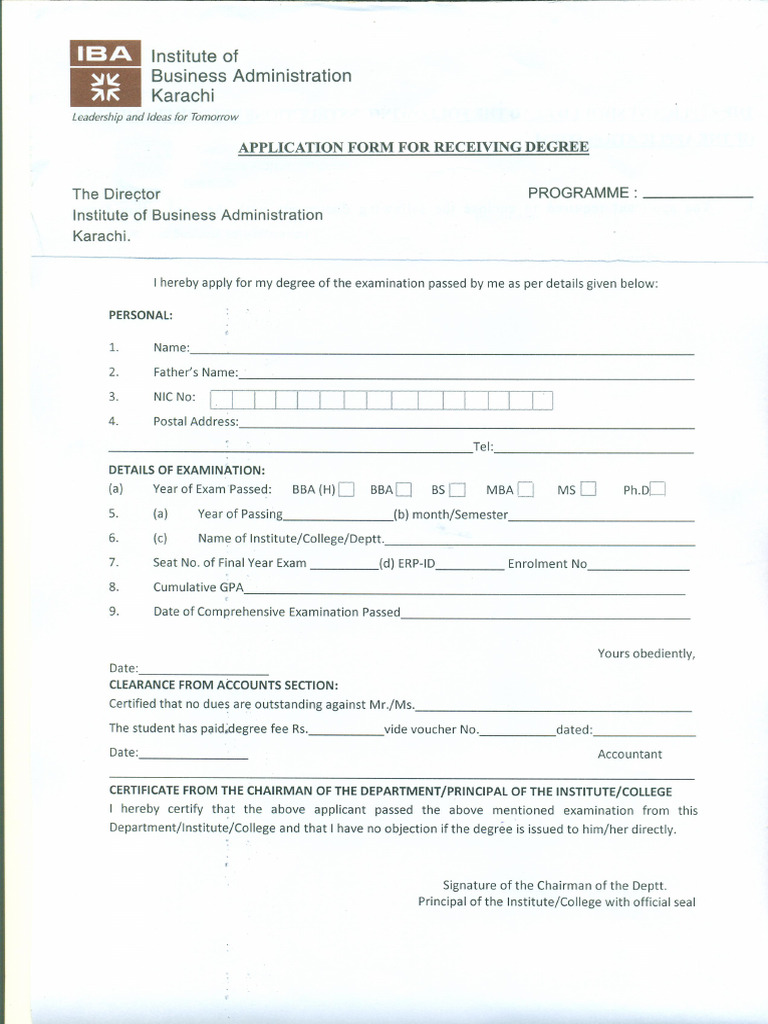 Degree Form | PDF