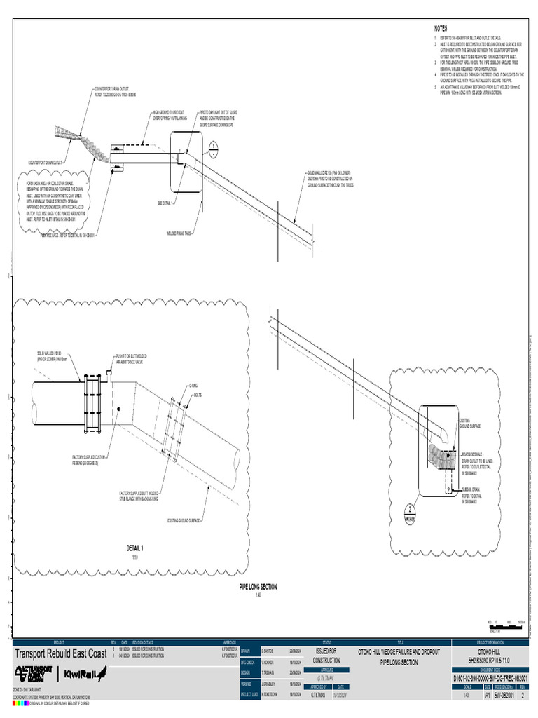 D1601-02-390-00000-SW-DG-TREC-0B2001_ PIPE LONG SECTION Rev.2 | PDF ...