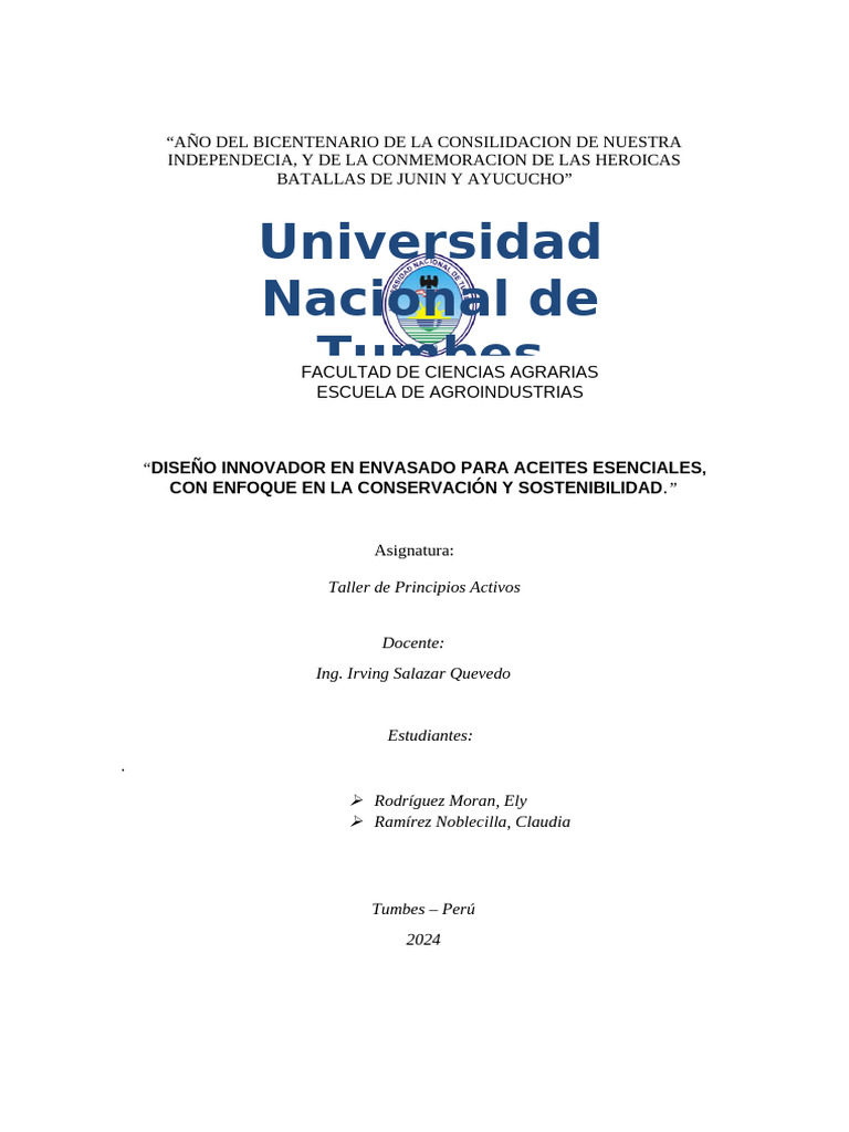 Diseño Inovadora .Principio Activo Arregar | PDF | Compost | Biodegradación