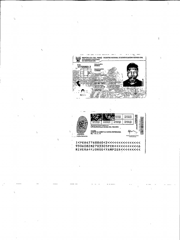 Dni Yampier Rivera | PDF