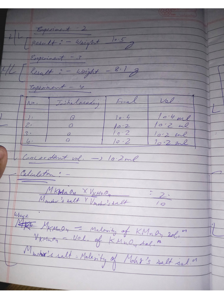 observations chem. exp. 1-10 | PDF