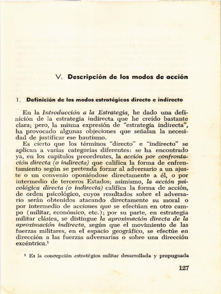 Beaufre estrategia de la acción CAPITULO V DISECCION DE LOS MODOS DE ...