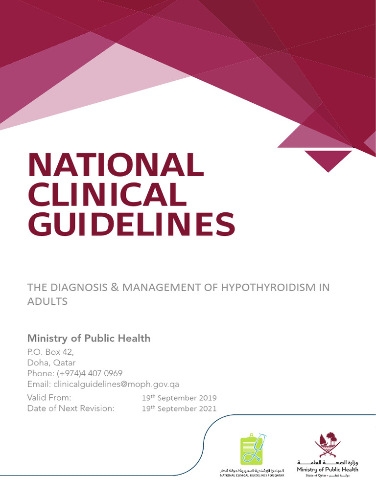 The Diagnosis and Management of Hypothyroidism in Adults | PDF ...