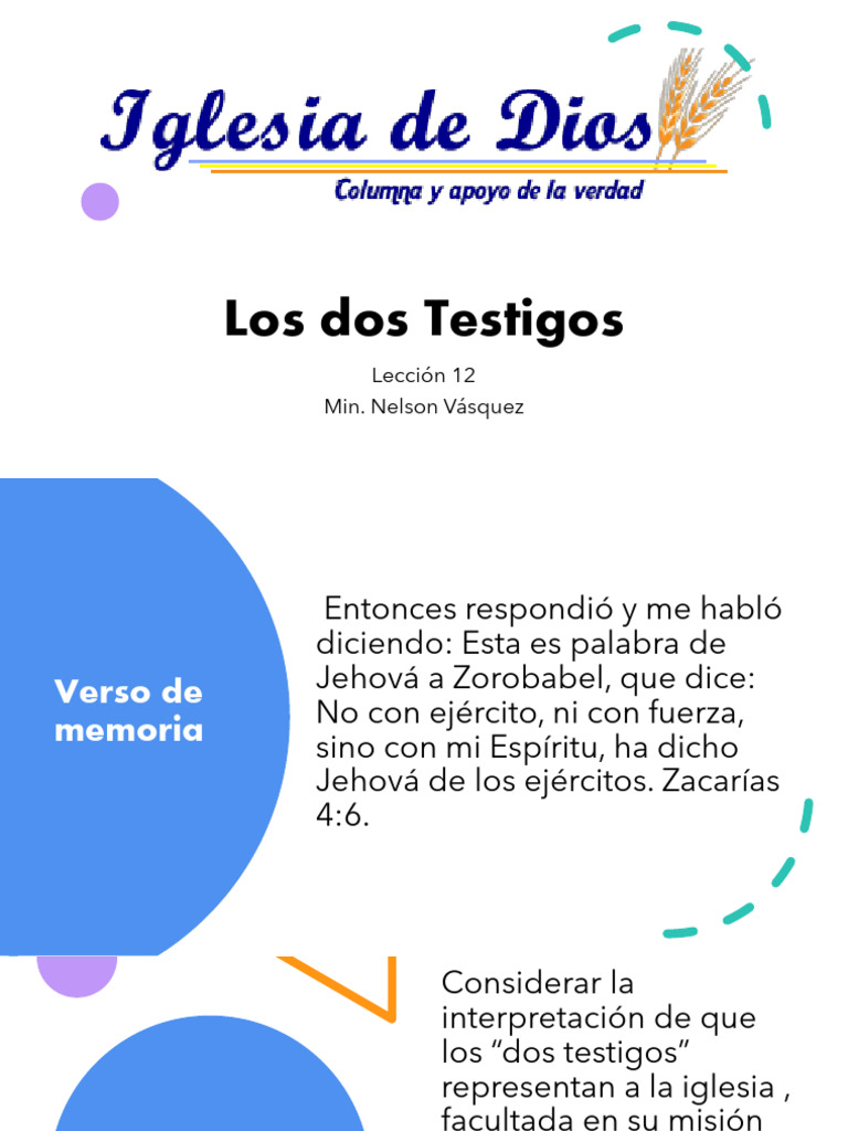 Los dos Testigos | PDF | Biblia | Libro de revelación