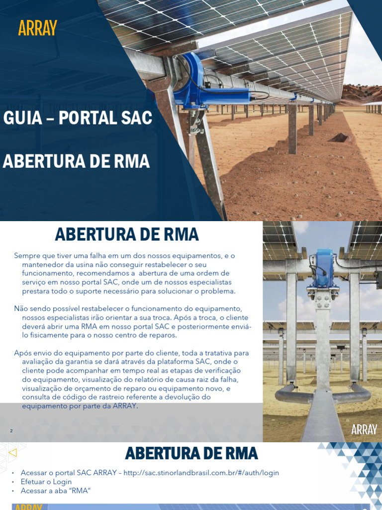 Tutorial Abertura de RMA - Novo Processo | PDF | Orçamento | Energia solar
