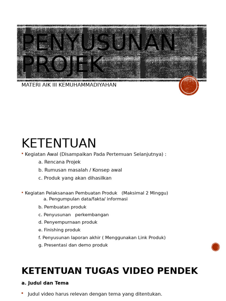 Penyusunan Projek AIK III | PDF