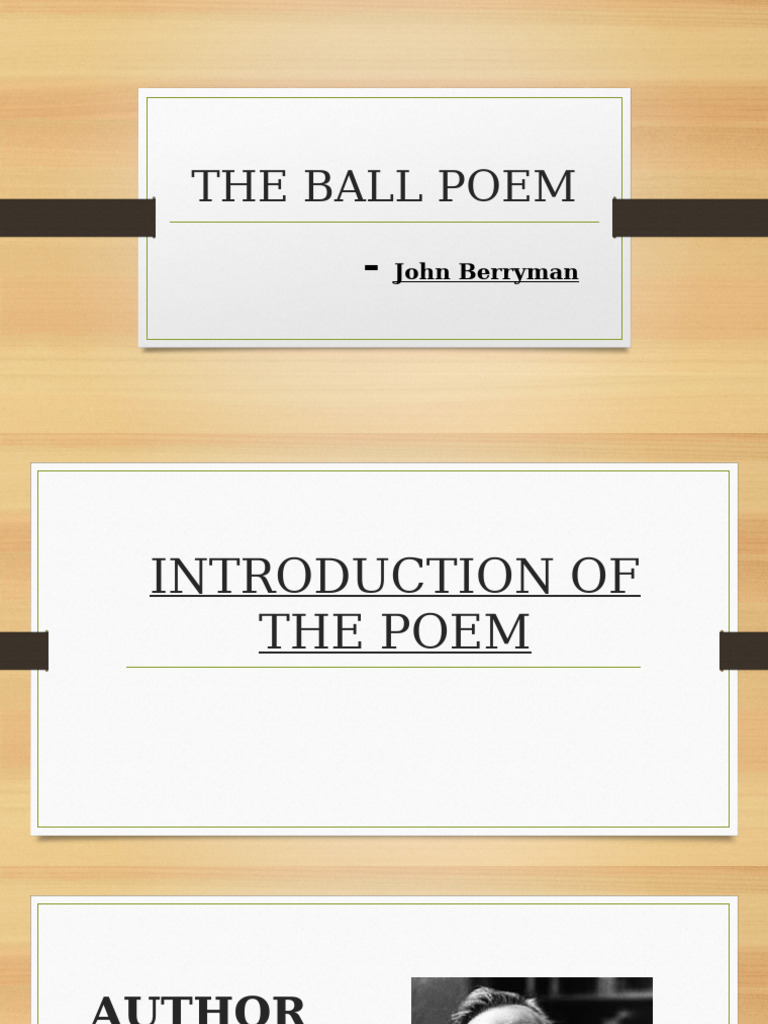 The Ball Poem | PDF | Poetry