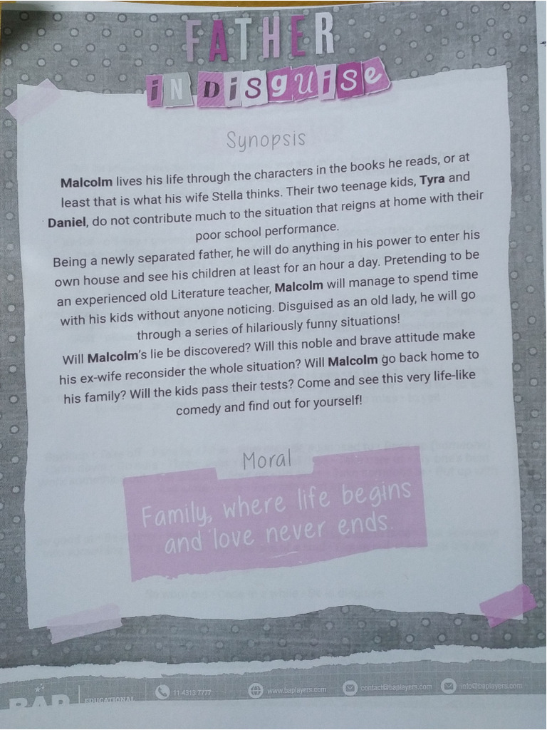 Father in Disguise Selected Material | PDF