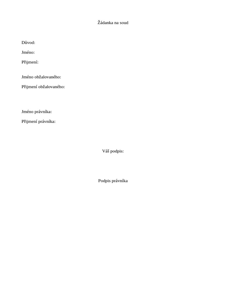 Žádanka na soud nova verze (kopie | PDF