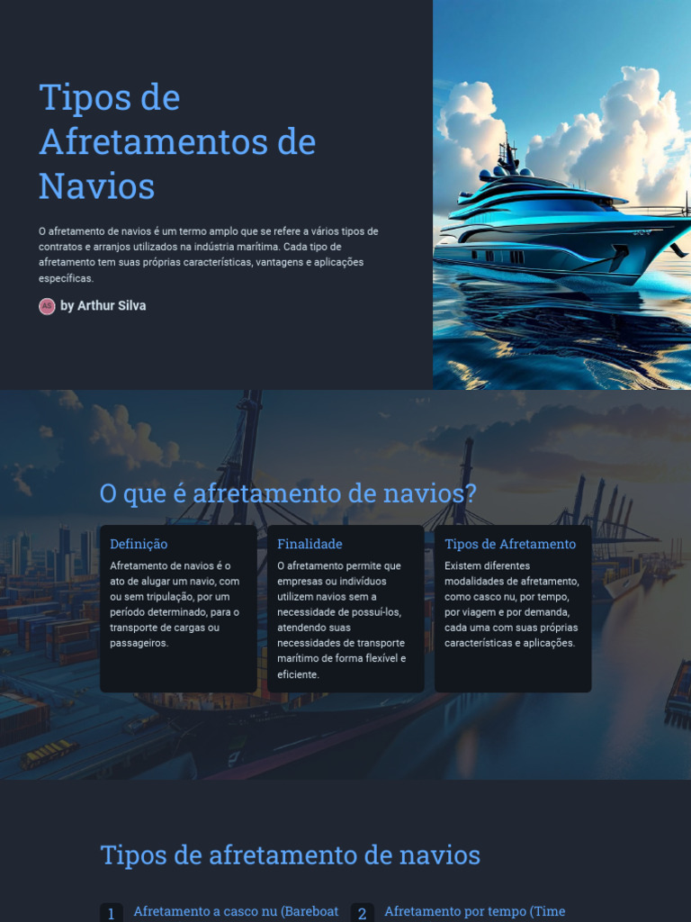 Tipos de Afretamento de Navios | PDF | Navios | Propriedade privada
