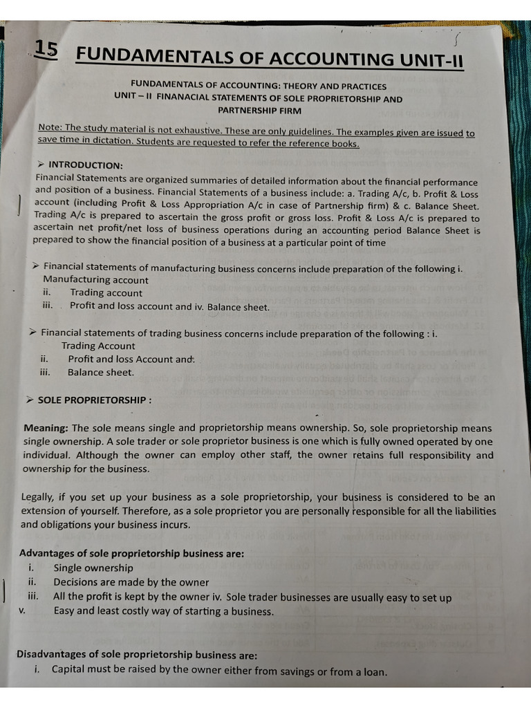 Acc unit 2 , Sem 1 | PDF