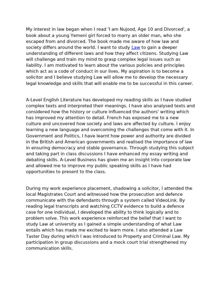 personal statement | PDF | Cognition