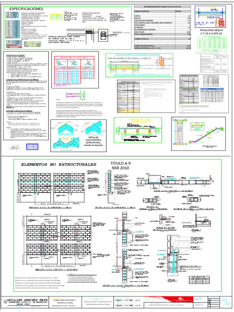 Ruben Dario Restrepo Estructural El Ajizal v2 31122024 8 PM Plano 3 de 3-Model | PDF ...