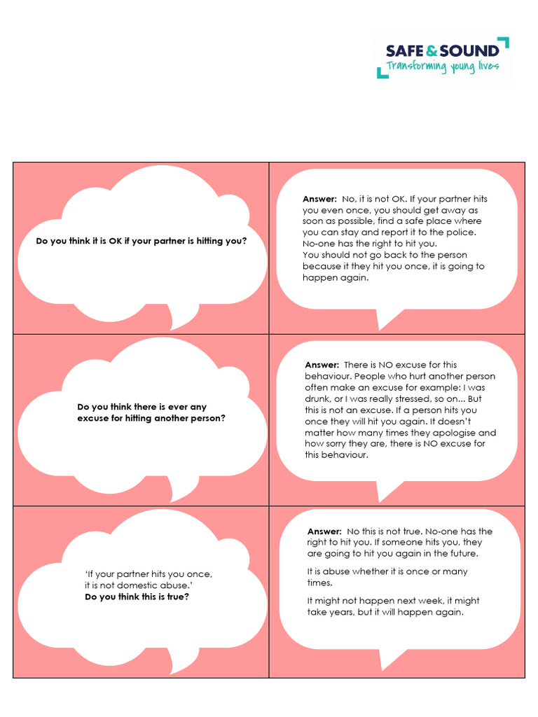 Healthy Relationships Communication Cards Healthy Relationships ...