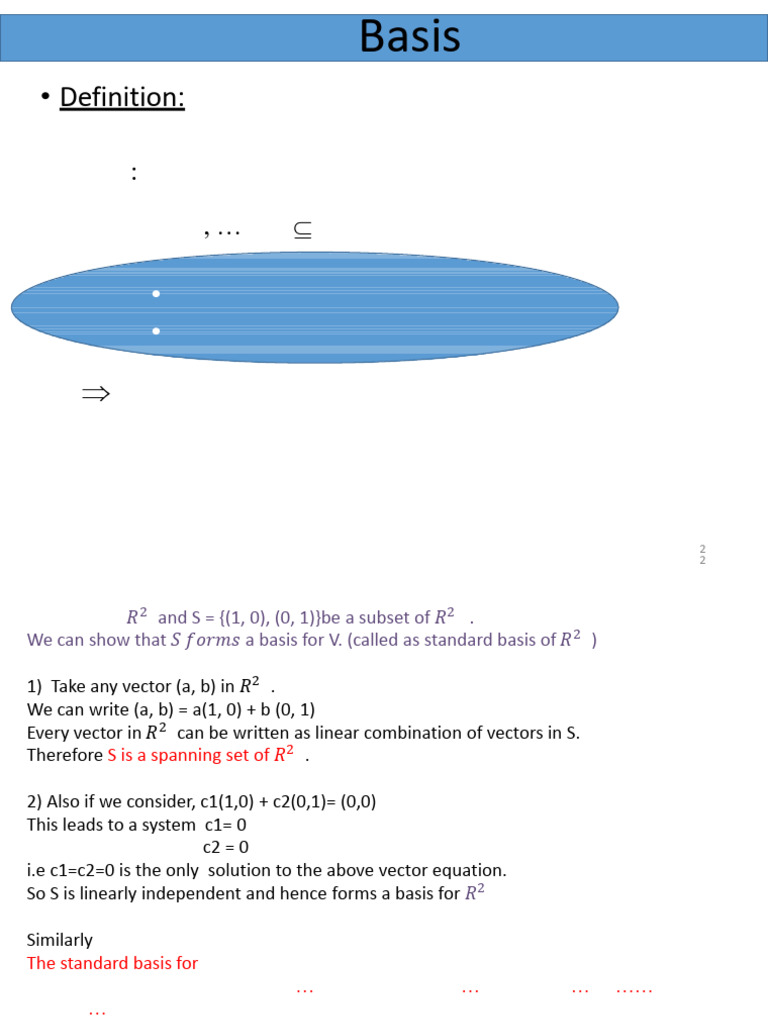 Basis | PDF | Basis (Linear Algebra) | Vector Space