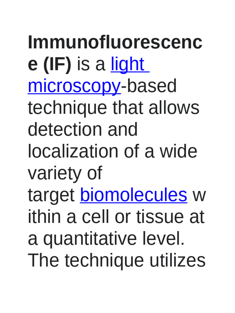 Immunofluorescence | PDF