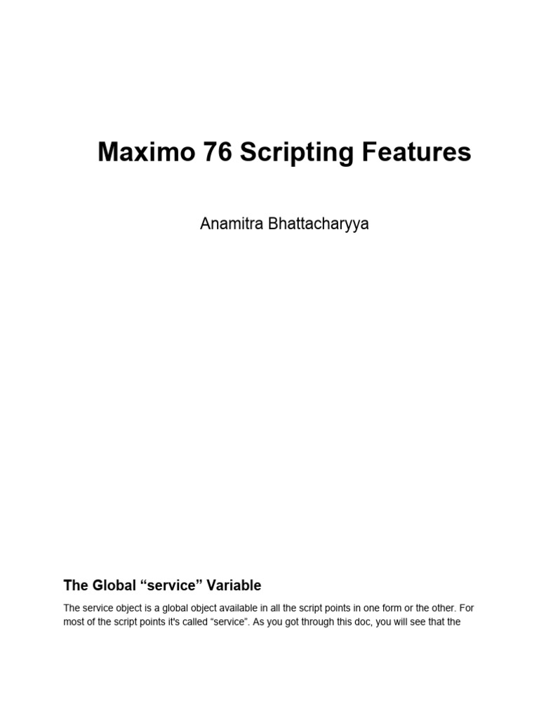 Maximo 76 Automation Script Overview | PDF | Uniform Resource ...