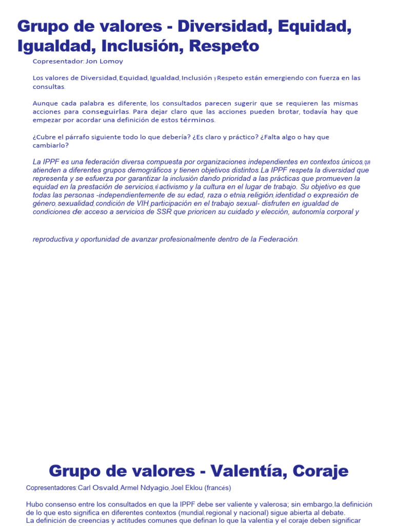 Values Clusters Es | PDF | Valor